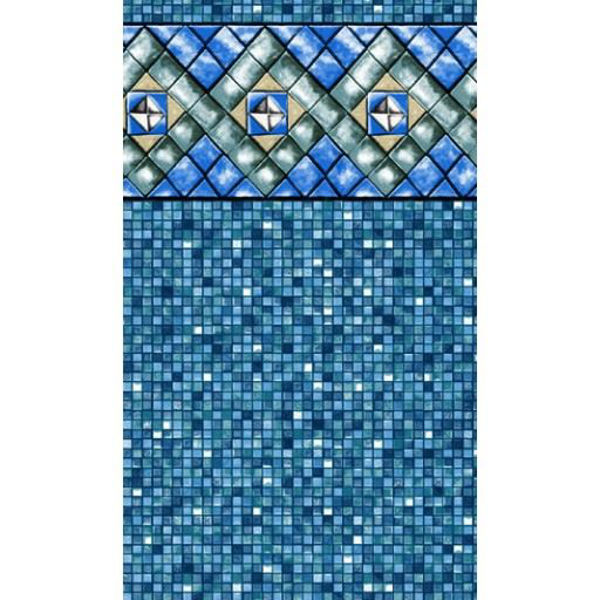 Patio Store. 18' x 34' Oval (54') Bermuda Tile Heavy Gauge Uni-Bead Liner