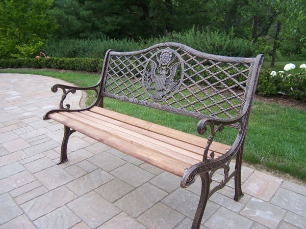 Patio Store. American Eagle Bench - Antique Bronze